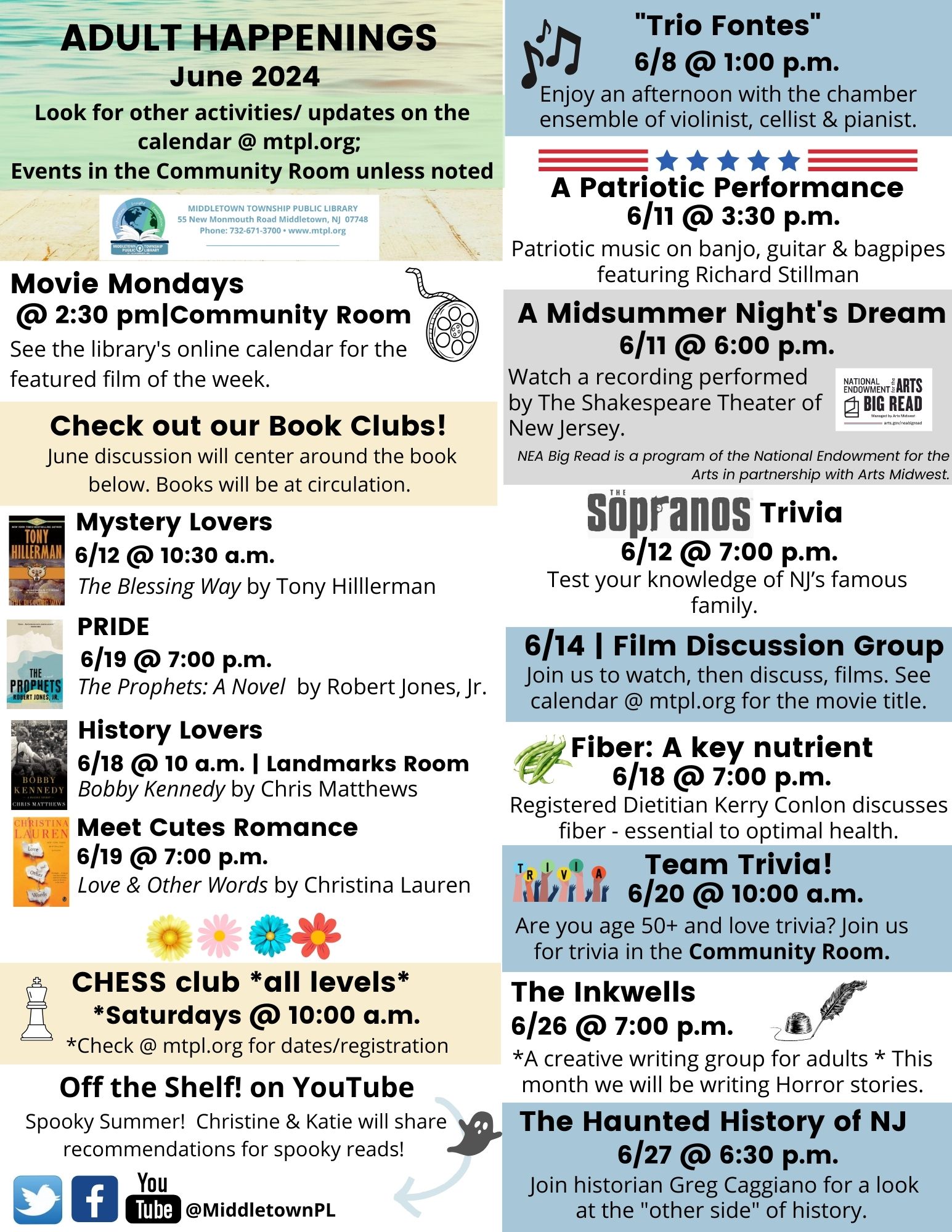 Adult Services – Middletown Township Public Library